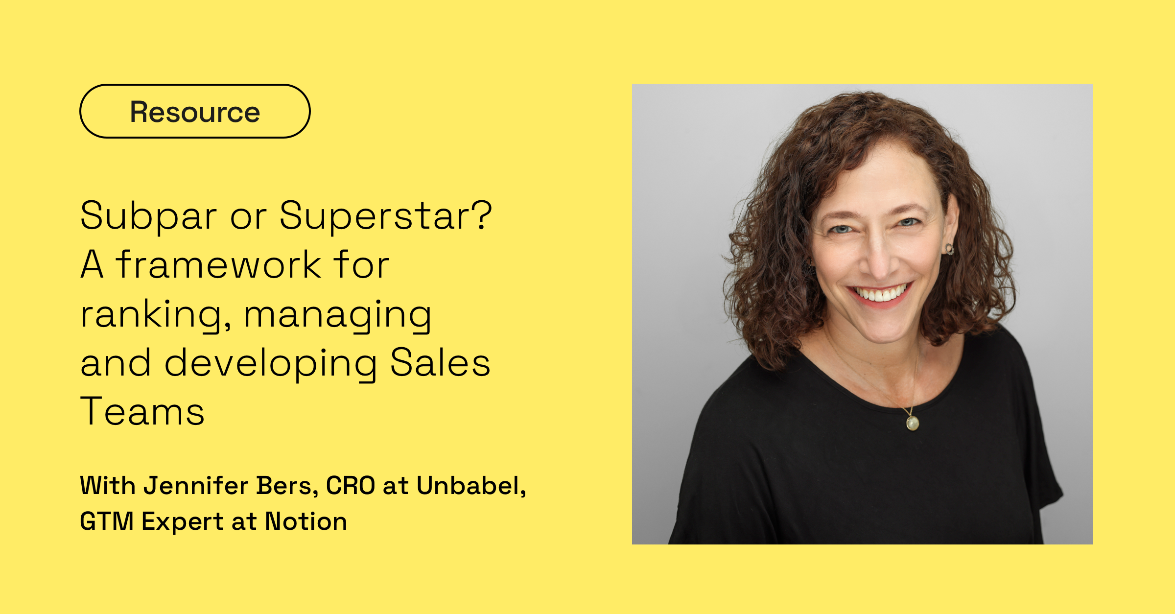 Subpar or Superstar? A framework for ranking, managing and developing sales teams | Notion